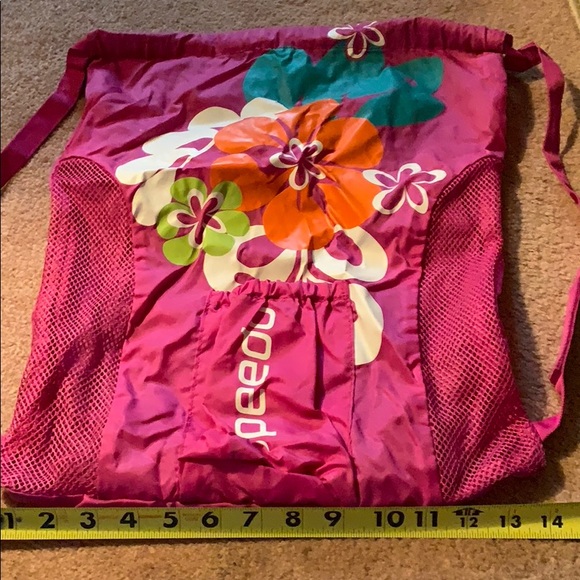 Speedo | Bags | Speedo Hot Pink Hobo Drawstring Backpack Adjustable ...